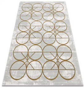 Dywany Luszczow Kusový koberec EMERALD EXCLUSIVE 1010 kruhy krém / zlato Rozměr koberce: 80 x 150 cm