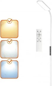 LED Stmívatelná stojací lampa TEILO LED/10W/230V 3000/4000/6500K bílá + DO