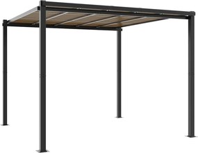 Zahradní altán antracitový 3x3 m Hliník 3217060