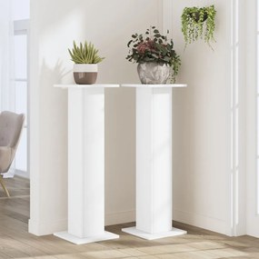 Stojany na rostliny 2 ks bílé 30 x 30 x 95 cm kompozitní dřevo 3307873