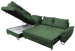 Rohová sedačka Fanille (smaragdová) (L). 1034040