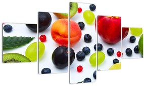 Obraz ovoce s kapkami vody (125x70 cm)
