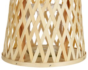 Bambusová lucerna na svíčku 38 cm přírodní MACTAN Beliani