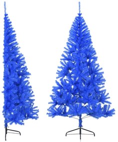 344682 vidaXL Umělý poloviční vánoční stromek se stojanem modrý 180 cm PVC