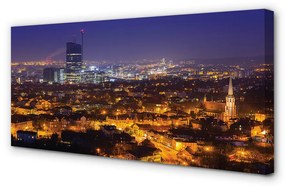 Obrazy na plátně Gdańsk Město noční panorama 140x70 cm