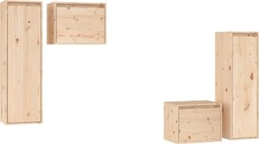 vidaXL TV skříňky 4 ks masivní borové dřevo [3100249] Barva: Šedá