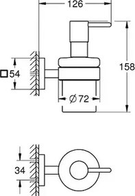 Grohe QuickFix Start Cube - Dávkovač mýdla s držákem sklo/matná černá