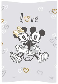 CEBA Podložka přebalovací měkká COSY (50x70) Disney Minnie & Mickey Grey