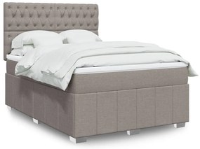 Box spring postel s matrací taupe 160x200 cm textil 3291730