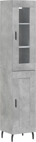 Skříň highboard betonově šedá 34,5x34x180 cm kompozitní dřevo 3199509