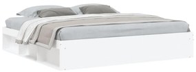 vidaXL Rám postele bílý 200 x 200 cm