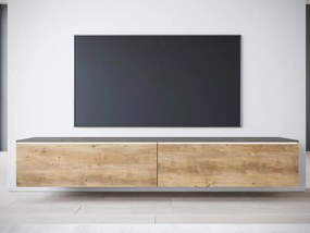 TV stolek Dlone 180, Barva: matera / breslau kaštan, Osvětlení: osvětlení LED - bílé