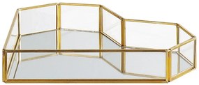 Dekorativní zrcadlový podnos zlatý PONTIVY Beliani