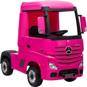 LEAN CARS Elektrické autíčko Mercedes Actros růžové 4x4