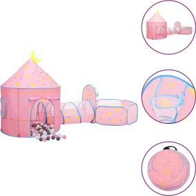 vidaXL Dětský stan na hraní s 250 míčky růžový 301 x 120 x 128 cm [3107736] Barva: Vícebarevné 2
