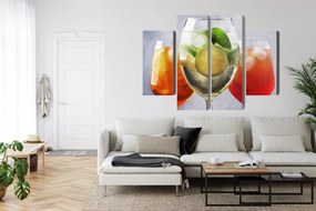 Vícedílný obraz Sada Letních Koktejlů Nedostatek Nedostatek Přírodní plátno 160x120