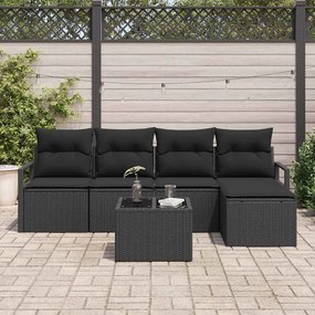 Set pohovek 6 ks Černá polyratan 3346353