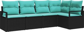 Set pohovek 5 ks Černá polyratan 3346386