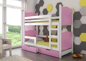 ADRK Furniture Patrová postel pro dvě osoby s matracemi MARABA CH-Mar-W+P-D044