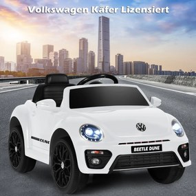Costway VW Beetle dětské auto s hudbou a 2 režimy osvětlení včetně 2,4 G