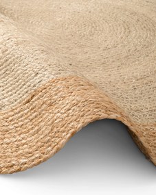 Hanse Home, Kusový koberec Looma 106225 Natur Ivory/Gold kruh, 100x100 (průměr) kruh, béžová, chodba / předsíň