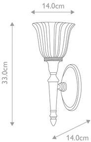 Elstead BATH-DRYDEN1-PB-LED Koup. nást. svítidlo DRYDEN 1xG9/3W/230V IP44 zlatá