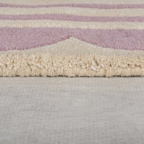 Ručne všívaný behúň Lois Scallop Purple, 80x230, fialová, chodba / predsieň, Flair Rugs