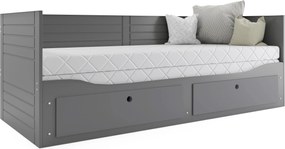 SMB Rozkládací postel s matrací HERME, 80-160x200 cm Dekor: Bílá