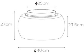 Lucide 45101/40/65 - Stropní svítidlo OLIVIA 3xE27/40W/230V pr. 40 cm černá