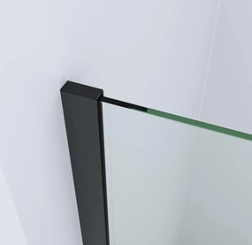 Erga Paris, sprchová zástěna Walk-In 60x200 cm, 8mm čiré sklo, černý profil, ERG-V02-PARIS-060x200-CL-BK