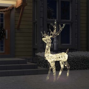 Vánoční dekorace akrylový sob 140 LED 128 cm teplé bílé světlo 329781