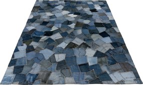 Obsession, Ručně všívaný kusový koberec My Denim Pocket 465 Blue, 80x150, modrá, chodba / předsíň