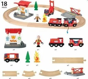 BRIO Vláčkodráha - hasičská sada / od 3 let