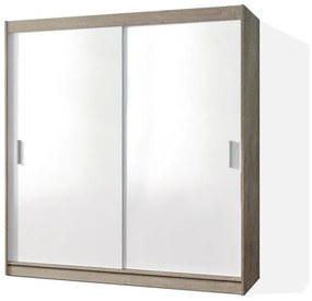 Šatní skříň Pop 2 - 180x215x60 cm (bílá/dub sonoma)