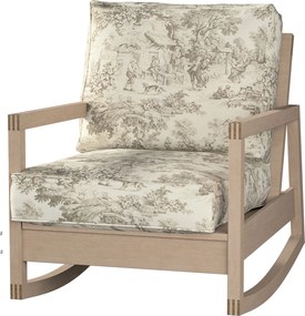 Potah na křeslo IKEA Lillberg barva hnědá látka vzorované