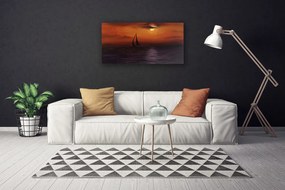 Obraz na plátně Moře Loďka Krajina 125x50 cm