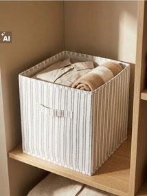 Sinsay - Skládací úložný box s pruhy - šedá
