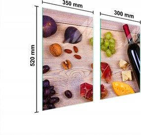 Skleněná Ochranná Deska Do Kuchyně 65x52 Jídlo