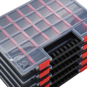 Organizéry na součástky 5 ks 40 x 30 x 5 cm polypropylen 152095