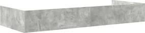 Rám postele s čelo Betonově šedá 90 x 190 cm Kompozitní dřevo 3335248
