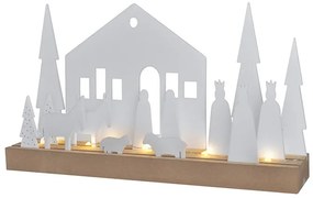 SOLIGHT LED zimní vesnička, modulární, 14 prvků, 10x LED, 2x AAA
