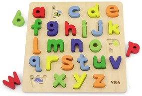Dřevěná vkládačka Viga 50125 Abeceda