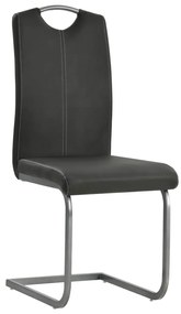 Konzolové jídelní židle 4 ks šedé umělá kůže - Default Title
