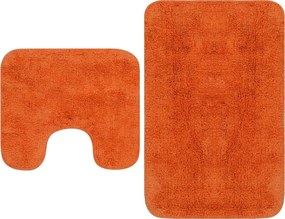 vidaXL Sada koupelnových předložek 2 kusy textilní [133235] Barva: orange