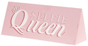 Růžová cedule / zarážka Queen – 20x6x8 cm