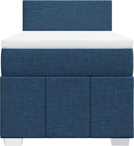 Box spring postel s matrací modrá 90x200 cm textil 3286950