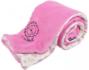 Kaarsgaren Dětská deka lev 70x100 cm  Wellsoft bavlna růžová