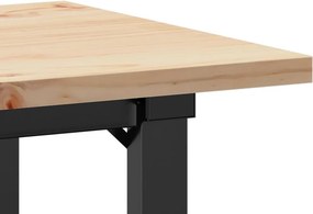 Jídelní stůl s O rámem 80 x 50 x 75,5 cm borové dřevo a ocel 3282738