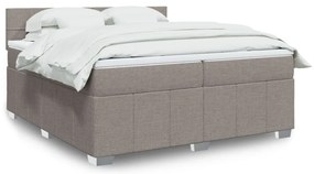 Box spring postel s matrací taupe 200x200 cm textil 3287179