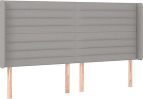Box spring postel s matrací a LED světle šedá 160x200 cm textil 3138965